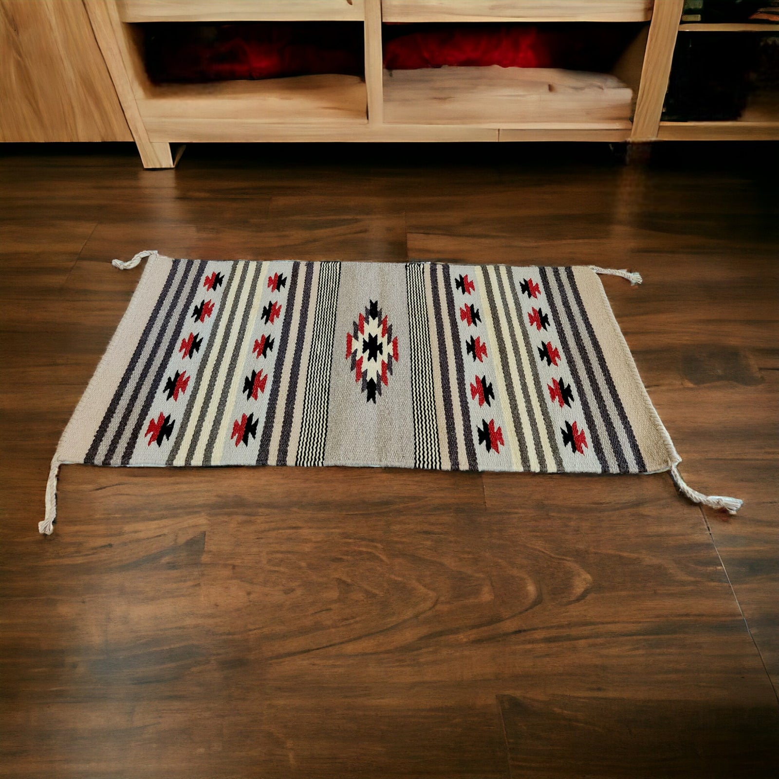 20" X 40" Handwoven Wool Southwestern Rug The Domingo Accent Rug ...