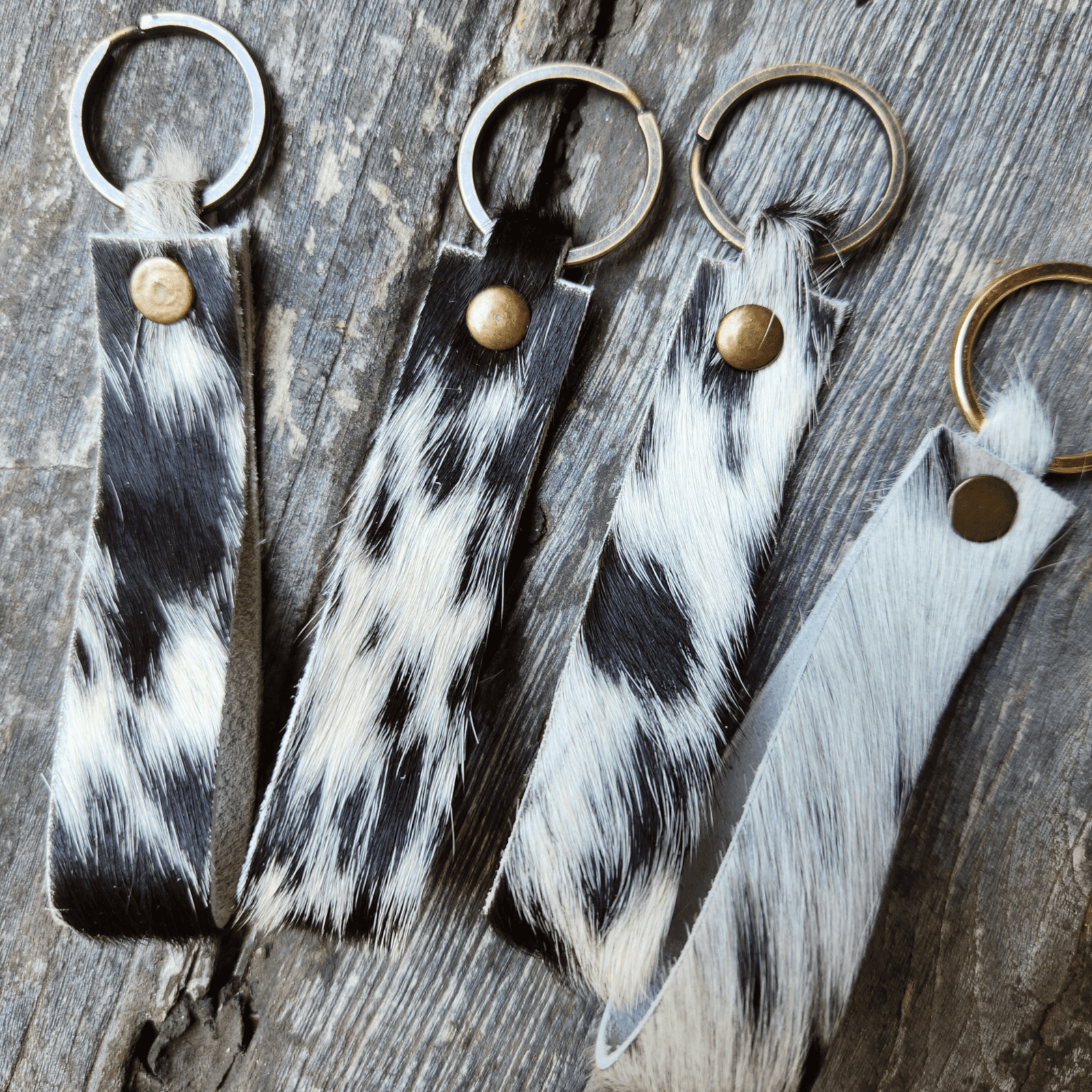 Cowhide Leather Key Chain · Ranch Junkie LLC