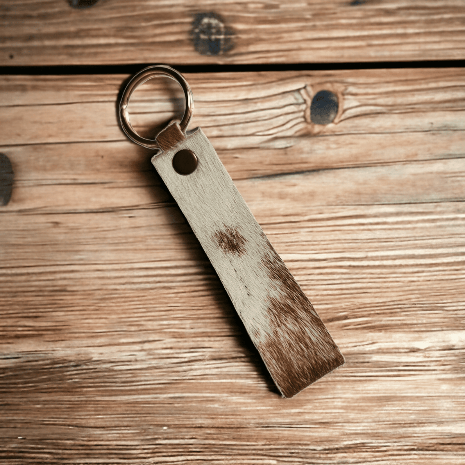 Cowhide Leather Key Chain · Ranch Junkie LLC