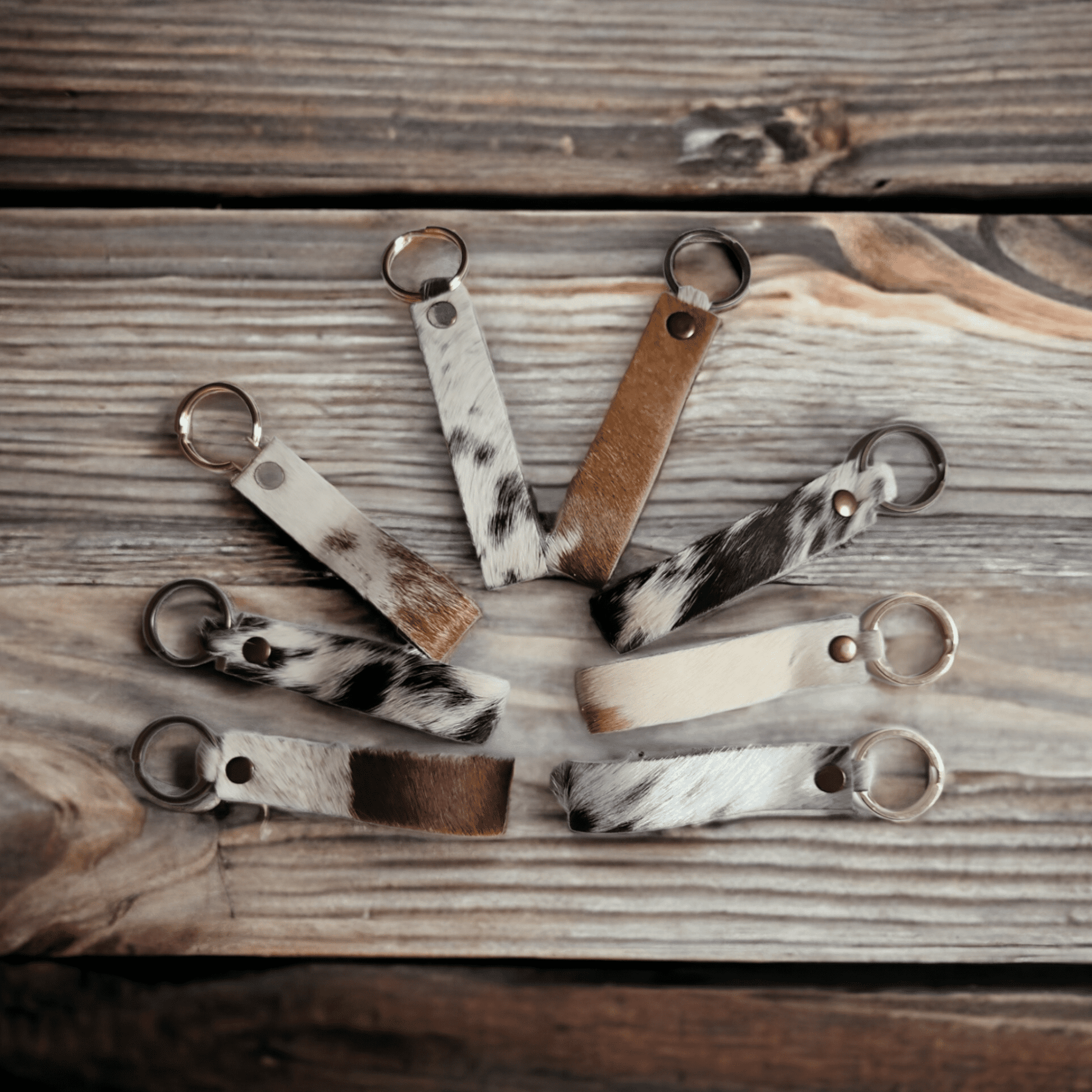 Cowhide Leather Key Chain · Ranch Junkie LLC