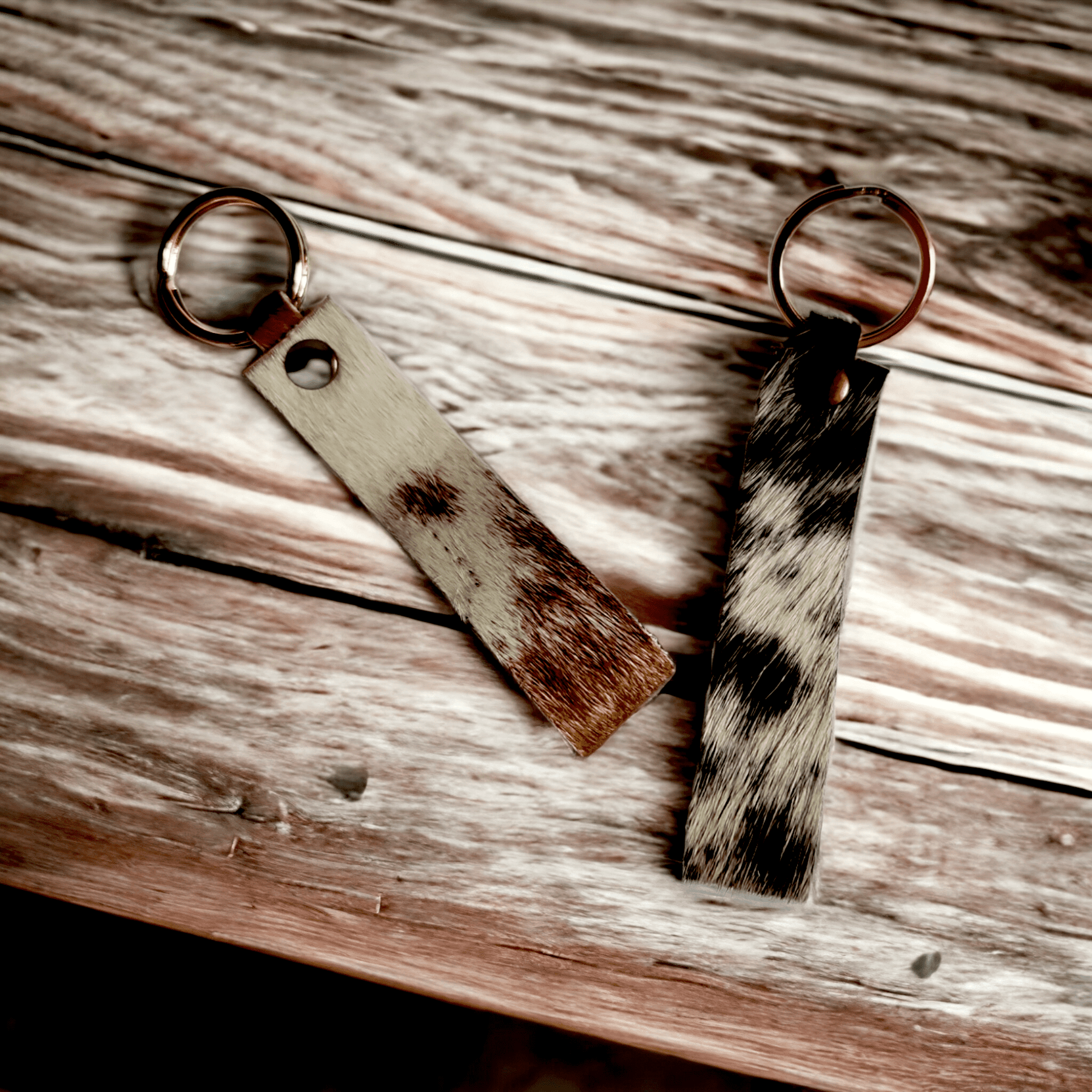 Cowhide Leather Key Chain · Ranch Junkie LLC