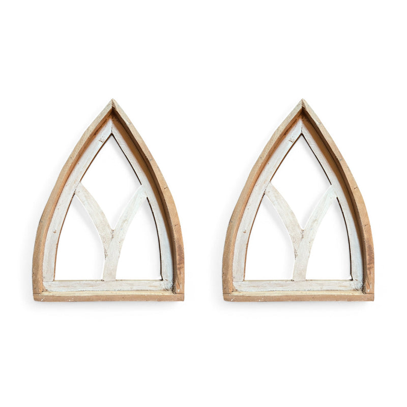 Mini Cathedral Wood Window Set - Modern Farmhouse Décor